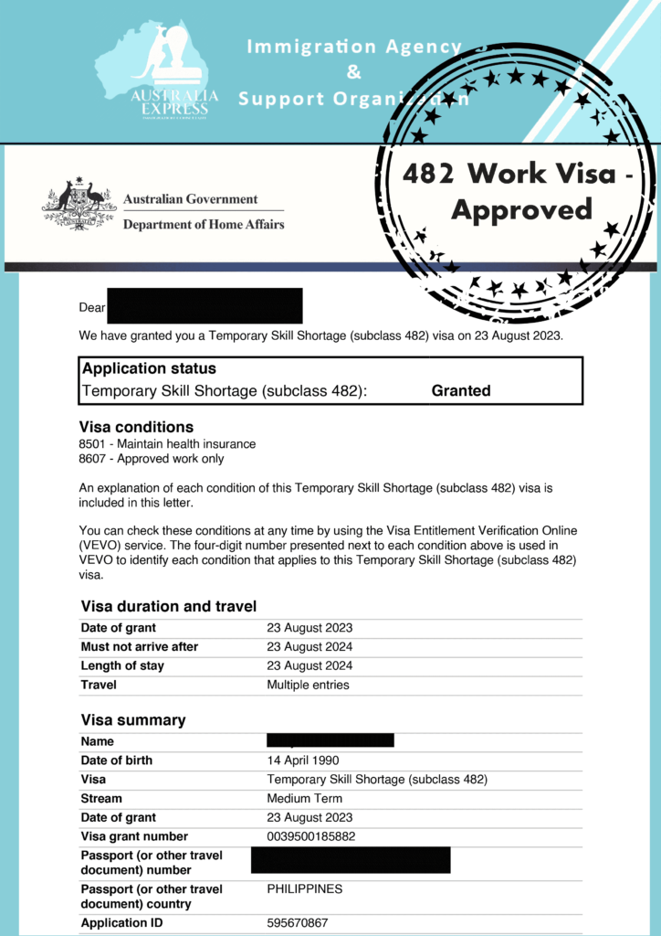 Visa Approvals - Australia Express